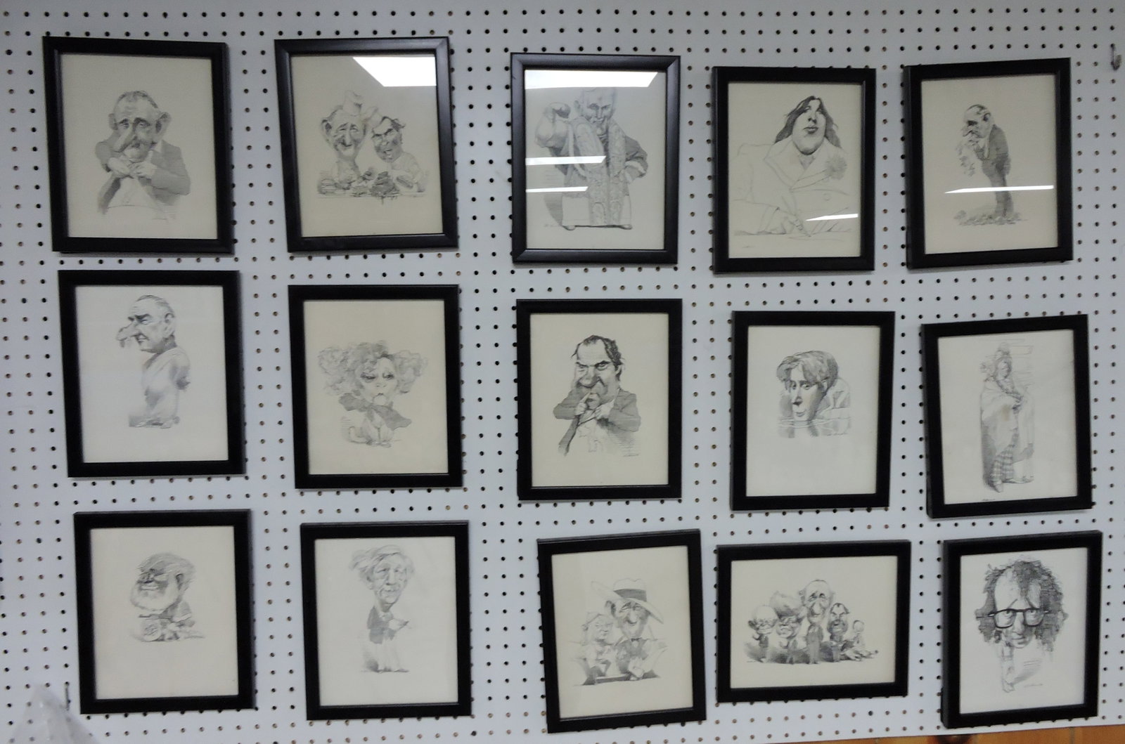 Lot Of 15 Caricature Drawings By David Auction