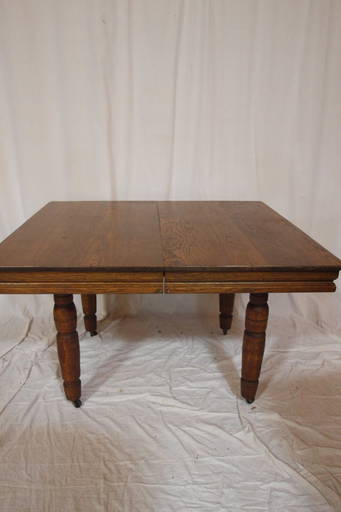 Robbins oak 5 leg extension dining table with one le - May 29, 2013 ...