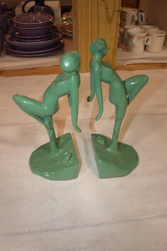 Frankart Pair Of Art Deco Lady Bookends