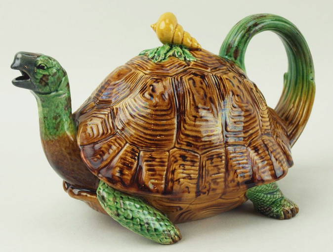 An Excellent Example Of The Minton Majolica Teapot,