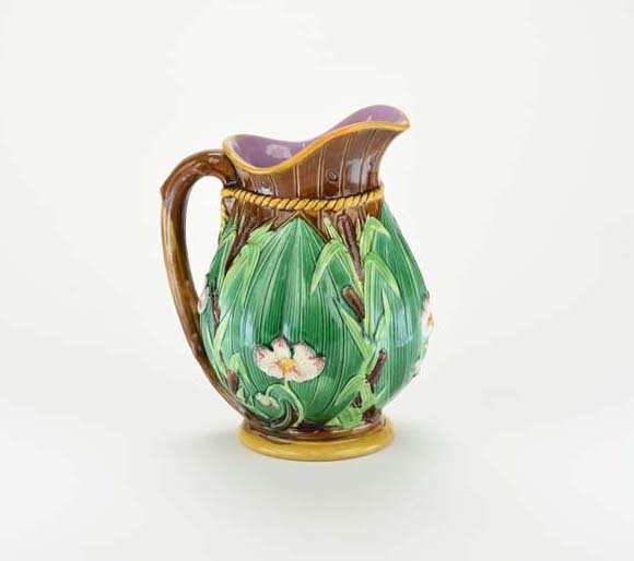 A George Jones Majolica "Water Lily" Pitcher c. 1875,