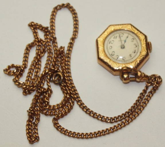 Elgin 14k Yellow Gold 15j "lady Elgin" Pendant Watch,