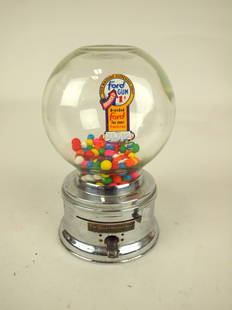 Vintage One Cent Gumball Machine