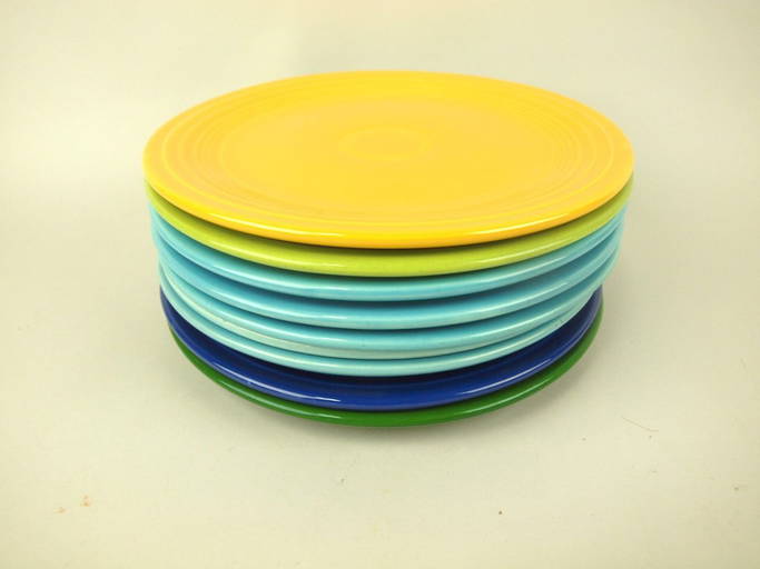 Fiesta 9" Plate Group, 9 Mixed Colors