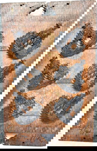 [6] Primitive Cast Iron Country Doctor Antique House Markers Mounted On ...