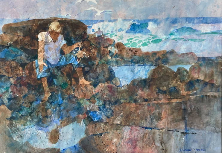 "Crabber" Watercolor by Arne Lindmark (b. 1929) - Sep 08, 2021 | Caza ...