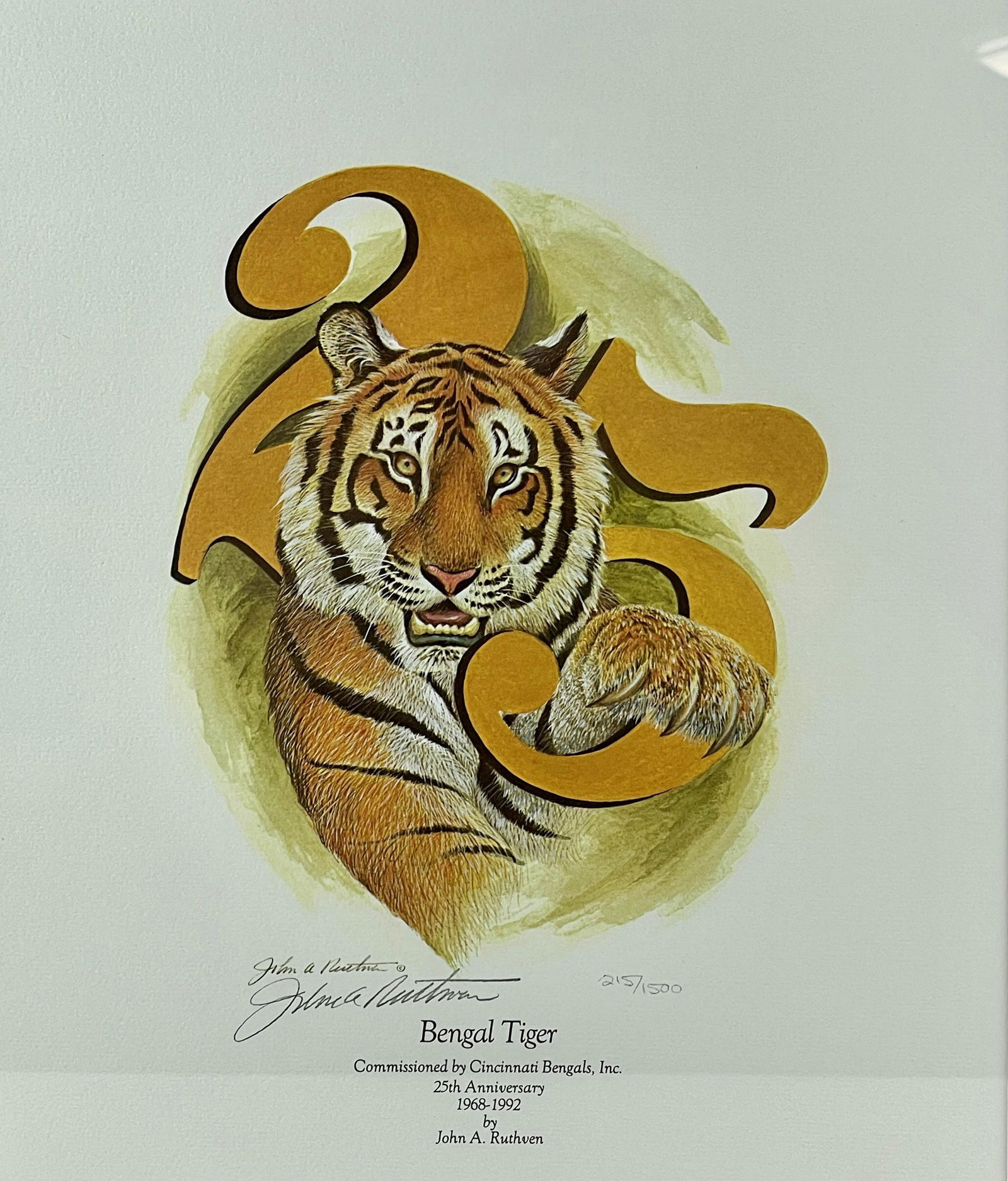 "bengal Tiger" By John Ruthven