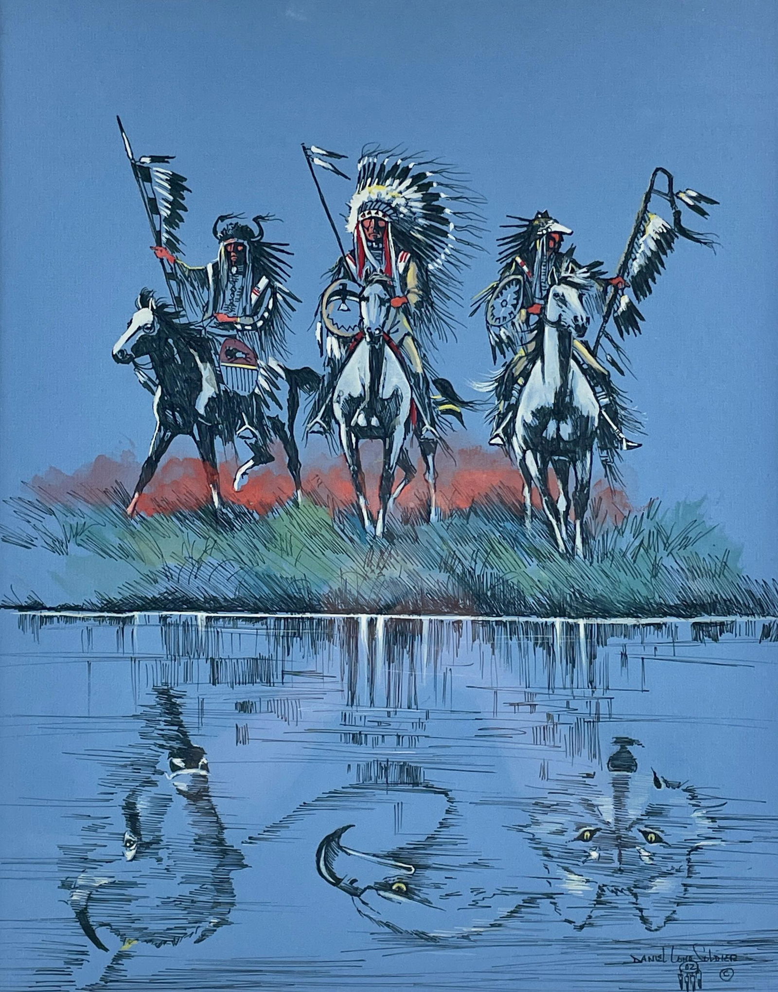 Daniel Long Soldier Painting Of Native Americans