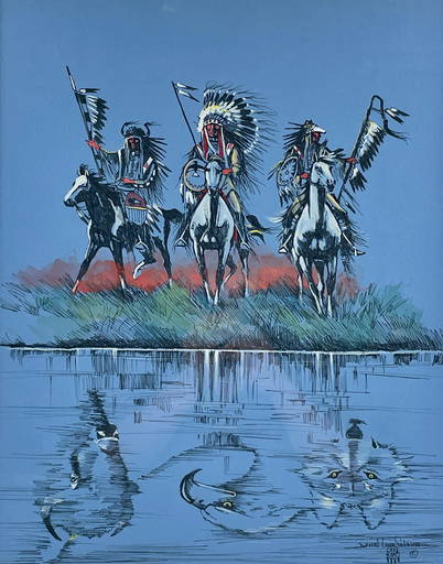 Daniel Long Soldier Painting Of Native Americans