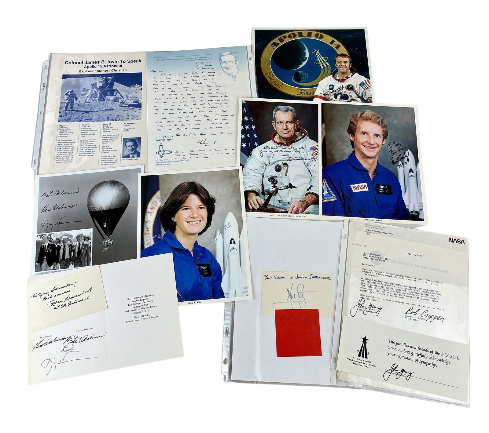 Neil Armstrong And Sally Ride Autographs