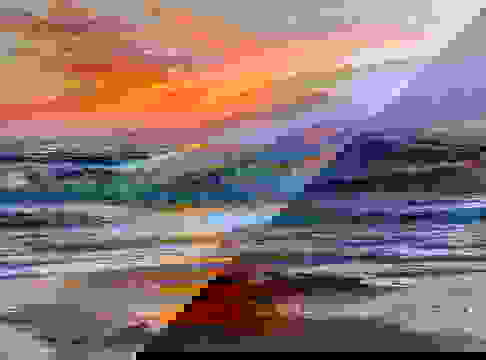 Beverly Carrick (california, B. 1930), Large Oil Auction