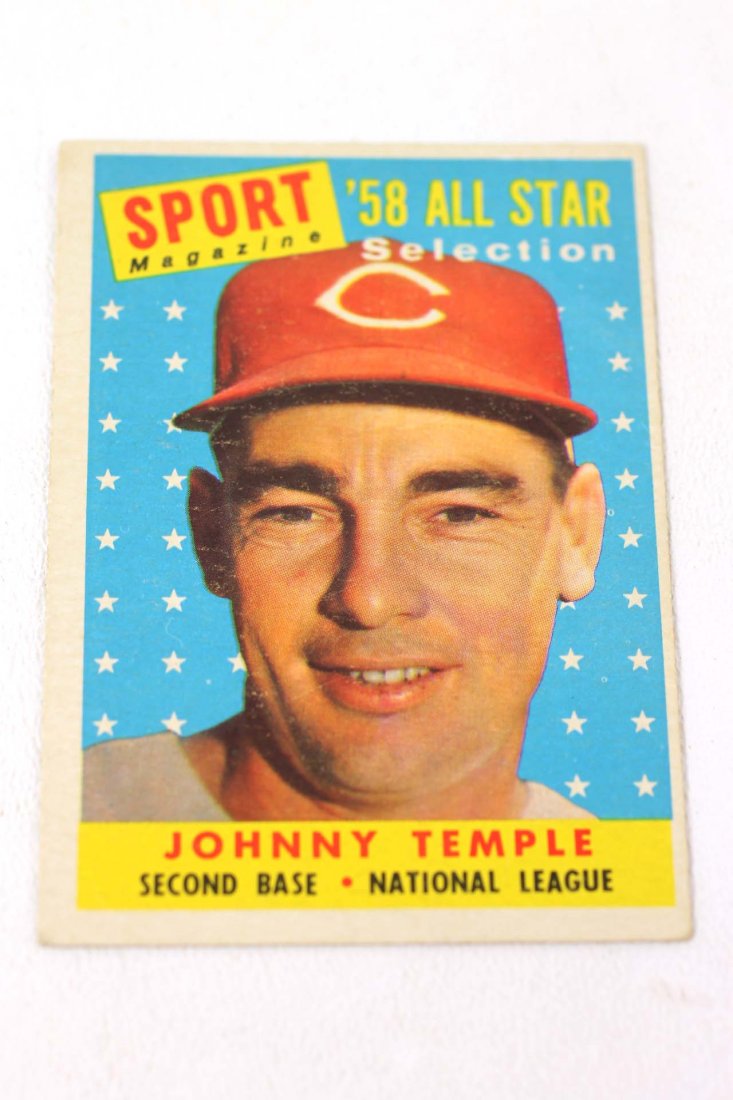 1958 Topps 478 Johnny Temple All Star Baseball Card