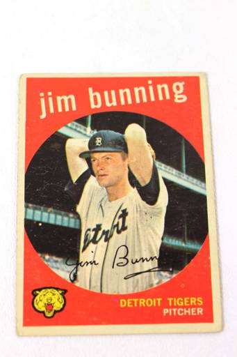 1959 Topps 149 Jim Bunning Baseball Card