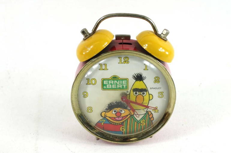 Vintage Ernie And Bert Sesame Street Alarm Clock