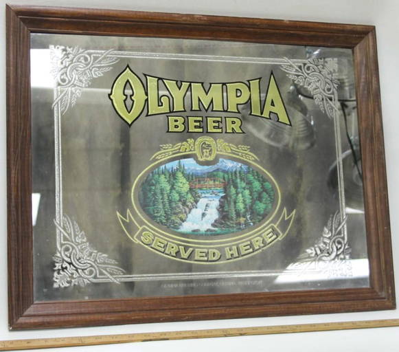 Olympia Beer Mirror Or Bar Advertising Sign