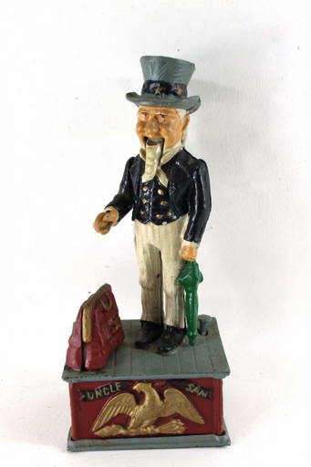 Cast Iron Uncle Sam Toy Bank