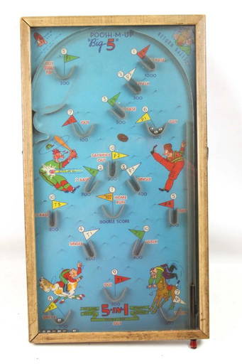 Vintage Kids Pinball Type Game Poosh M Up Bagatelle Big