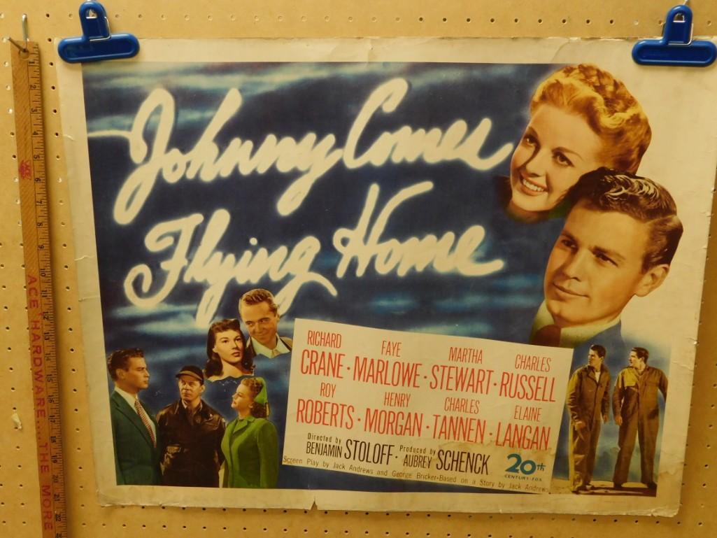 Vintage " Johnny Comes Flying Home" Movie Poster