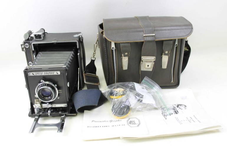 Vintage Graphex Graflex Speed Graphic Camera W/ Kalart