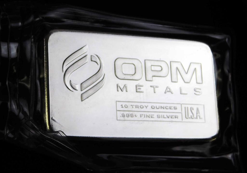 10 Oz Silver Bar Opm Metals