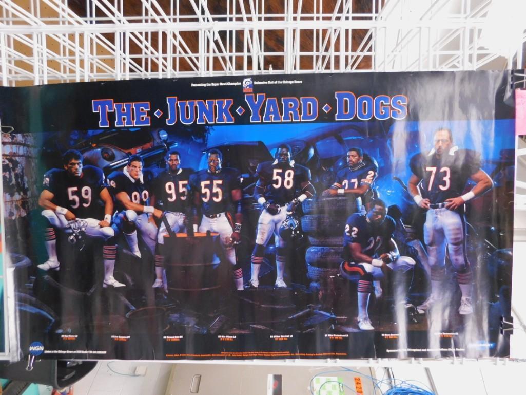 Lot Of 2 Vintage Chicago Bears Posters