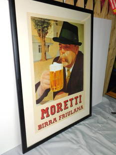 Framed Birra Moretti Beer Poster