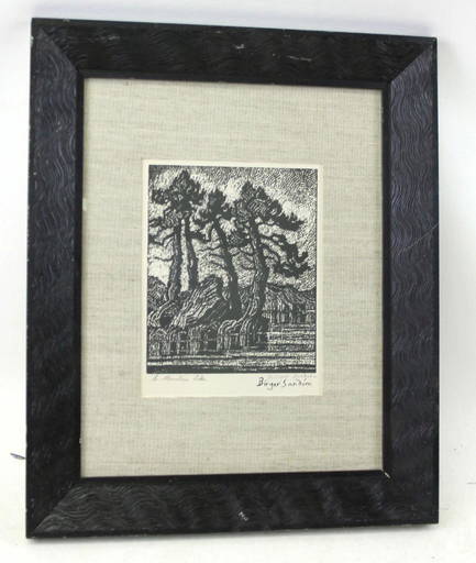 Signed Lithograph Attributed To Birger Sandzen