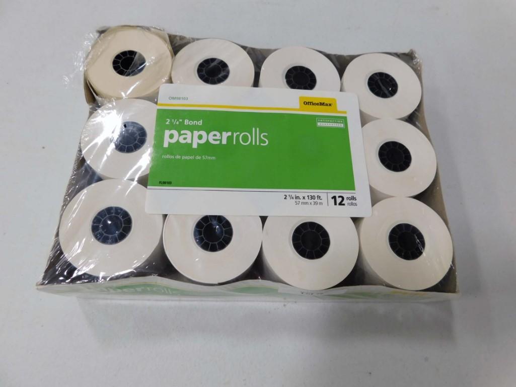 12 Paper Rolls For Adding Machines