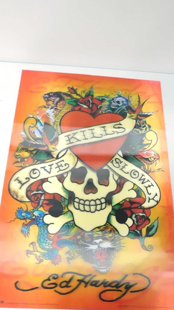Ed Hardy Lenticular Poster - Aug 09, 2021 | Denotter Auctions, LLC in IL