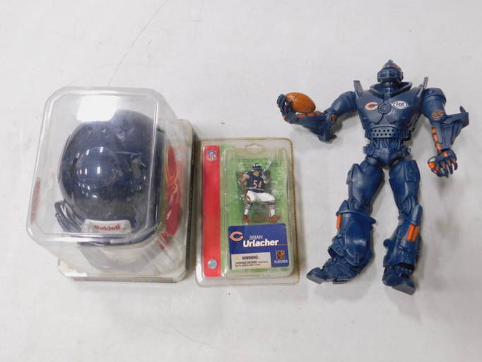 Chicago Bears Lot Incl Mini Helmet , Mini Brian