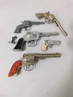 9 Vintage Metal Cap Guns