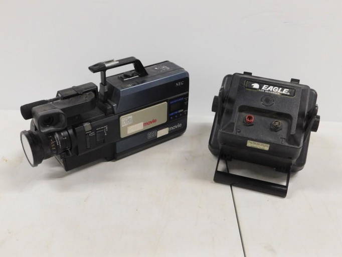 Vintage Nec Video Camera And Eagle Lcg Recorder Fish