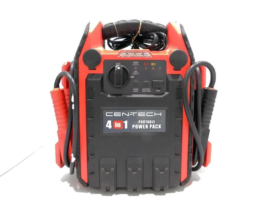 Cen Tech 4 In 1 Portable Power Pack Battery Charger