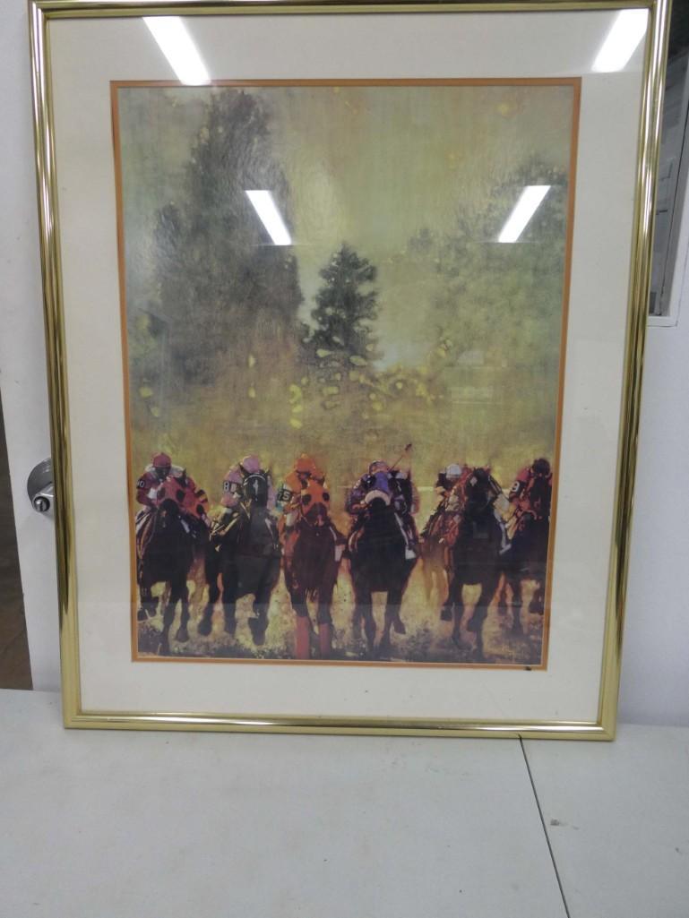 Framed Print Of A Horse Race