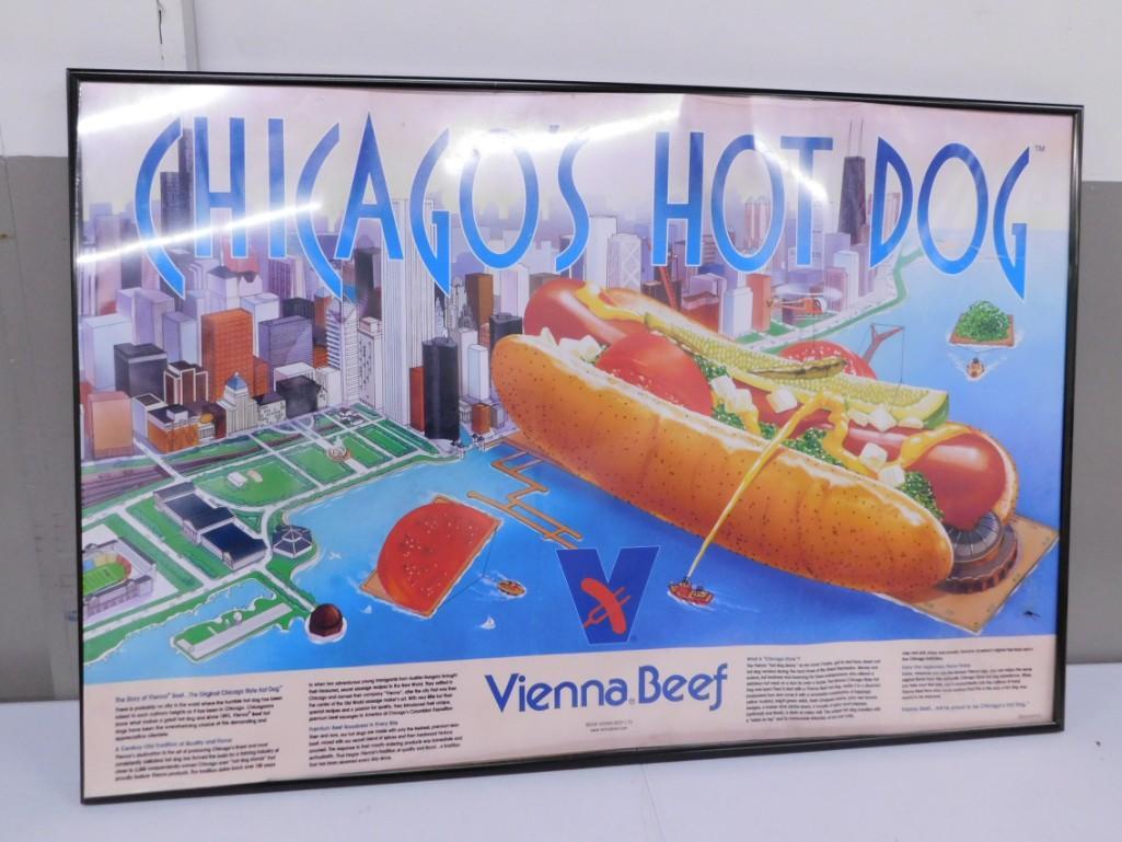 Vienna Hot Dogs Advertising Poster