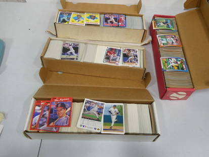 Fourteen Boxes Baseball Cards, 1980s 1990s