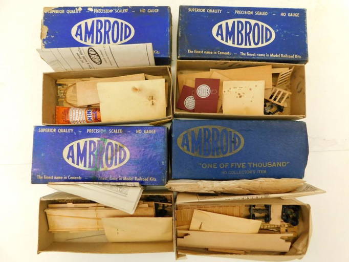 4 Ambroid Model Train Car Kits In Original Boxes