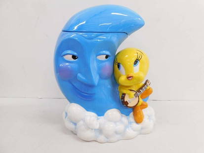 Tweety Bird Blue Moon Cookie Jar Warner Bros Looney Tunes