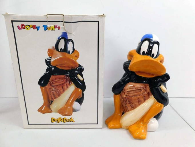 Daffy Duck Cookie Jar Warner Bros Looney Tunes In Original Box