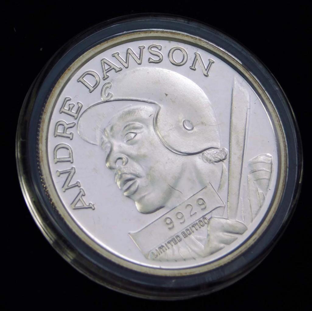 1 Troy Ounce Silver Round Andre Dawson 1987 National League MVP - May ...