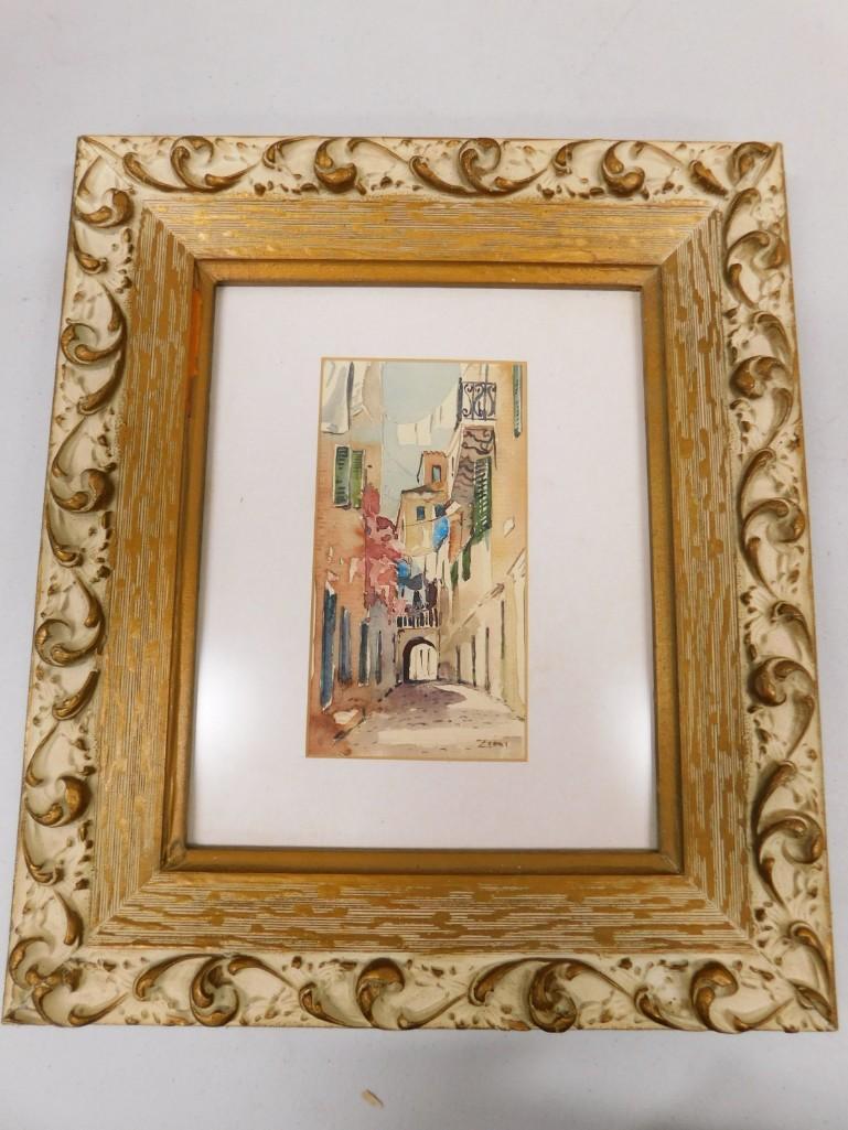 Umberto Zini Listed Artist 1878-1964 Original Watercolor "Venice ...