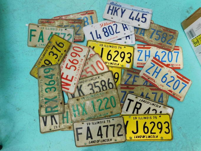 Vintage Illinois License Plates (#0666) on Aug 29, 2022 | Denotter ...