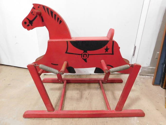 Vintage The Wonder Horse Ride On Toy Wood With Springs Rocking Or ...