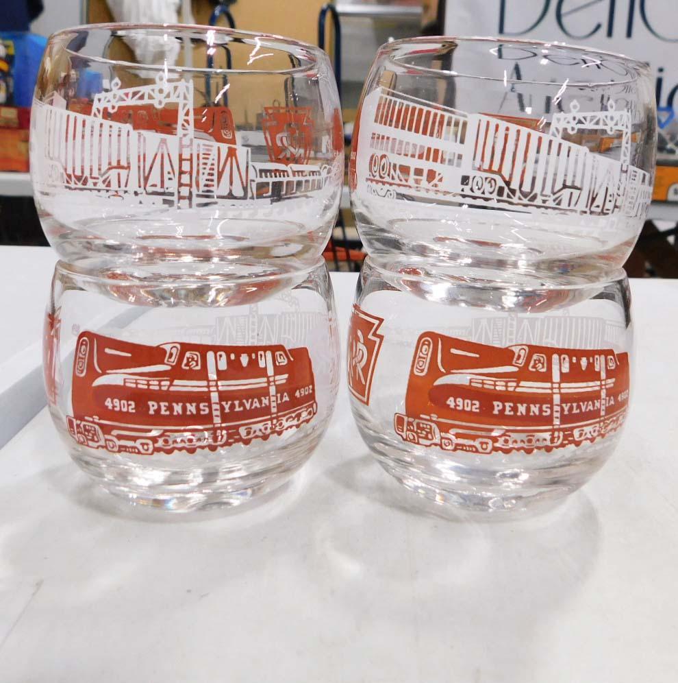 4 Pennsylvania Railroad Train Roly Poly Glasses - Sep 19, 2022 ...