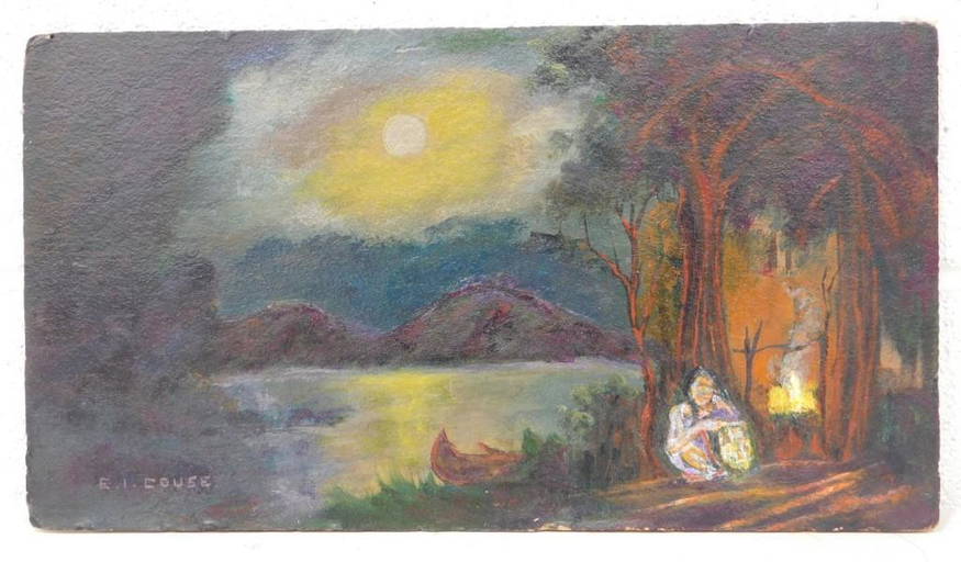 Attributed to Eanger Irving Couse Listed American Artist 1866-1936 Oil ...