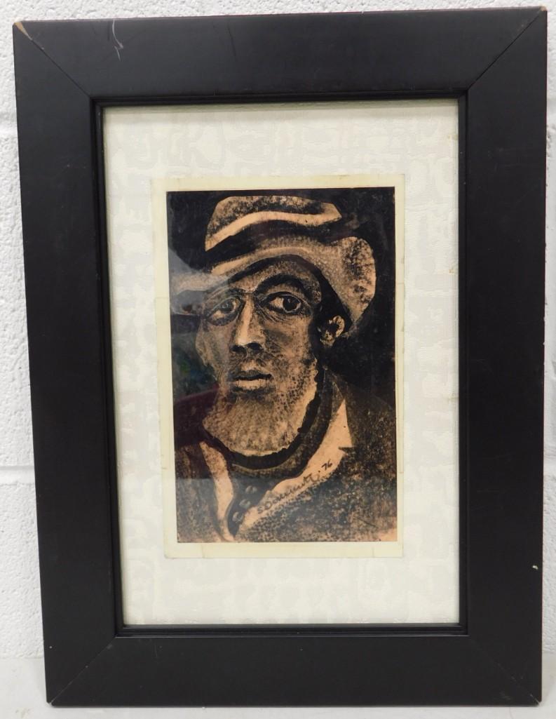 Original Drawing Of Artist Paul Cezanne (see Dedication On Verso) 12 ...