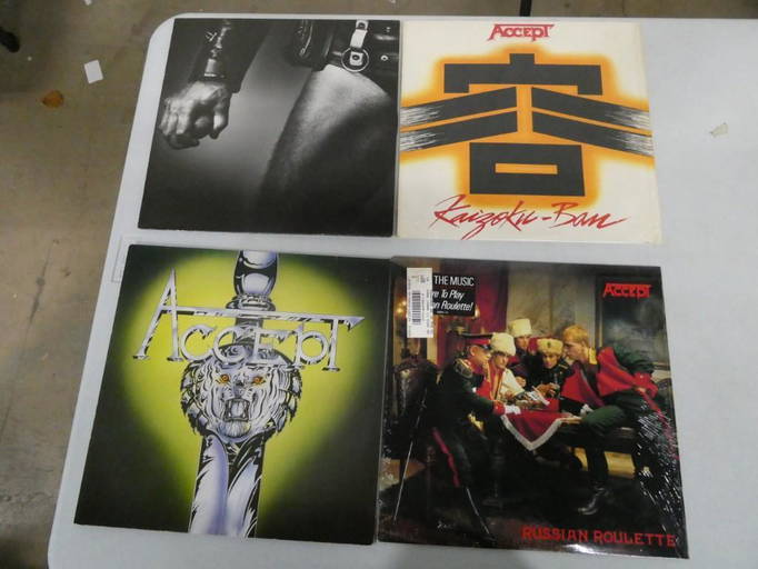 Accept German Heavy Metal Band 4 Vinyl Records