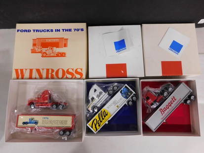 3 Winross Die Cast Model Trucks Including Pella Windows & Doors ...