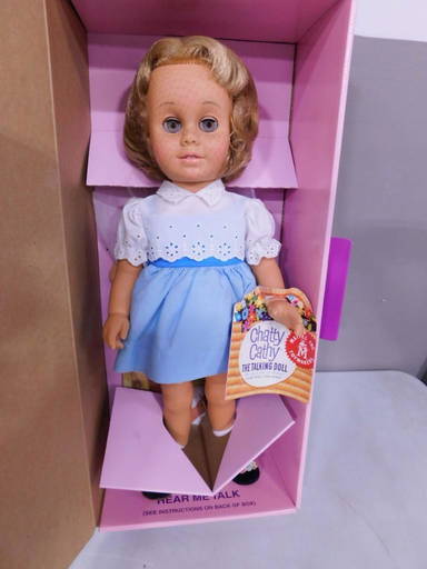 1998 Reproduction Mattel's Chatty Cathy The Talking Doll In Original Box