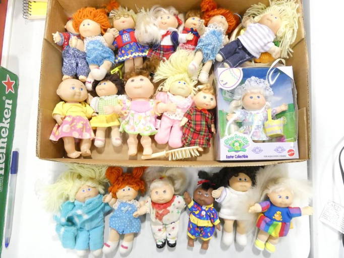 19 Vtg 1980-90s Cabbage Patch Kids CPK Mini Vinyl & Cloth Dolls Lot ...